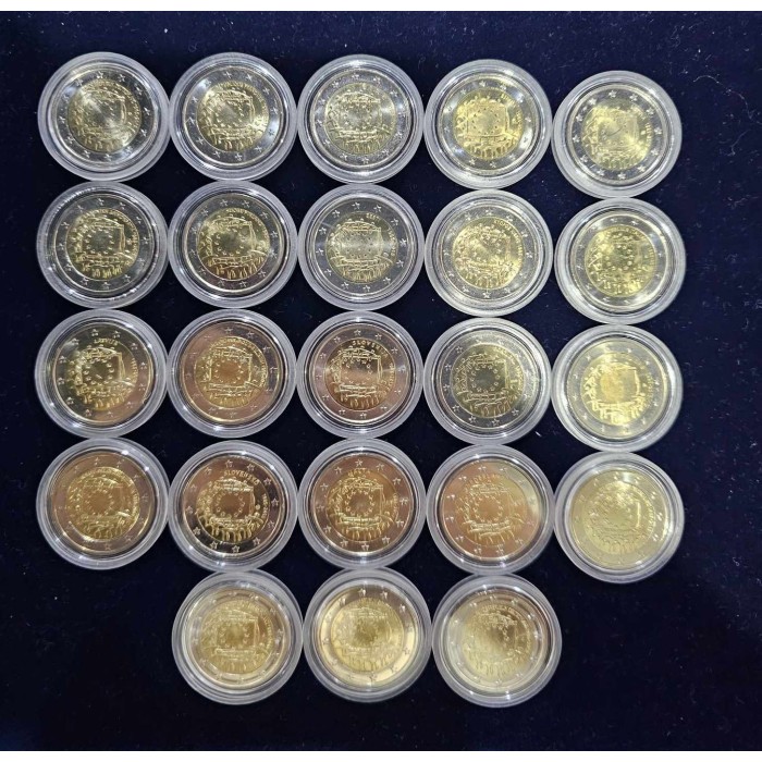 Complete 2 Euro Collection 23 countries "European Flag" 2015 UNC