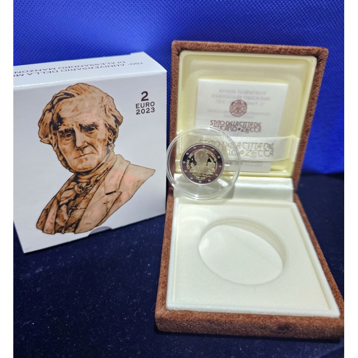 Vatican 2 Euro 2023 “Alessandro Manzoni” Proof Coin for Sale ...